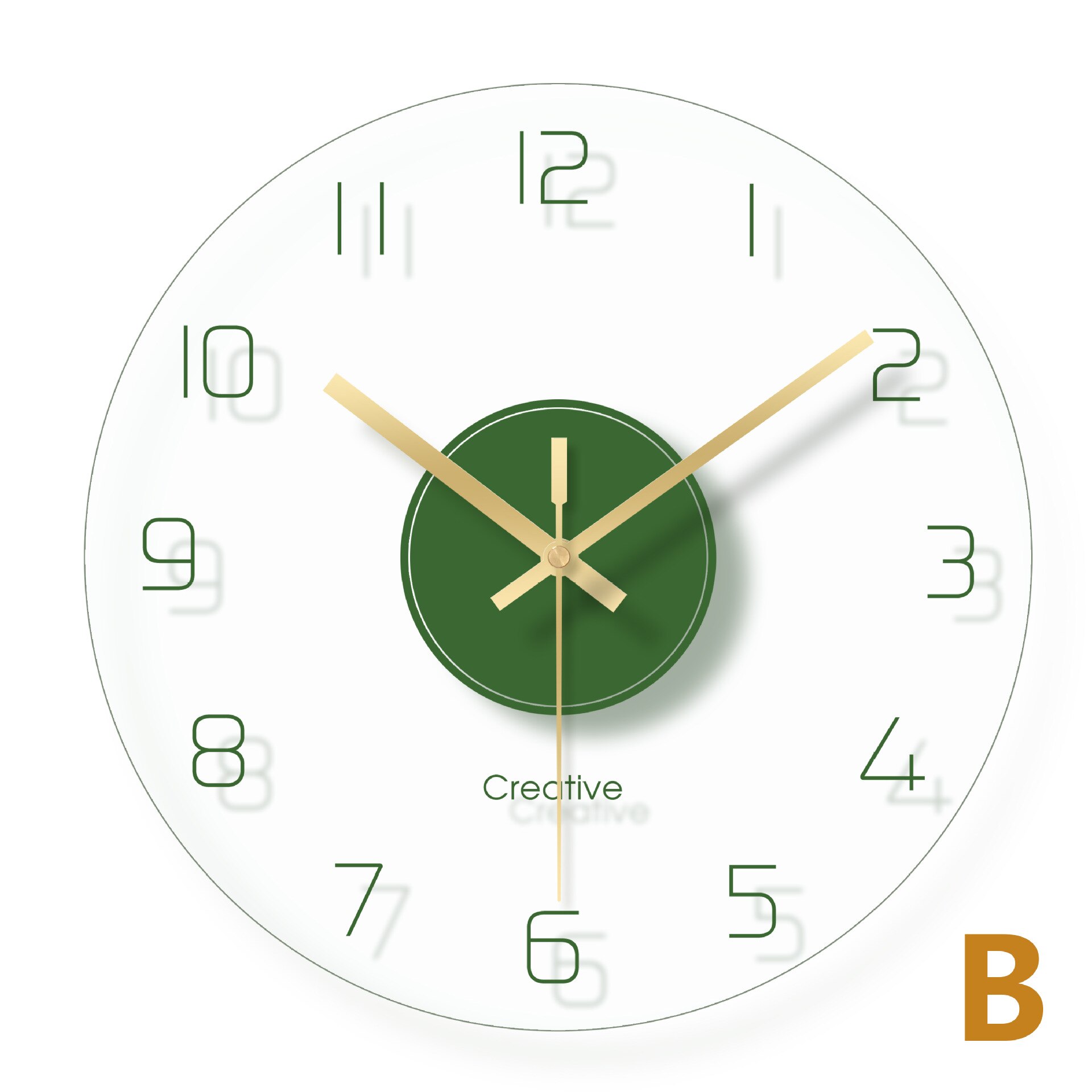 Moderna di Vetro Orologio Da Parete Grande Orologi... – Grandado