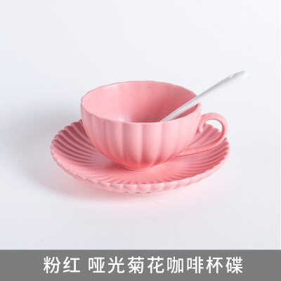 ins coffee cup ceramic household hand red coffee c... – Grandado