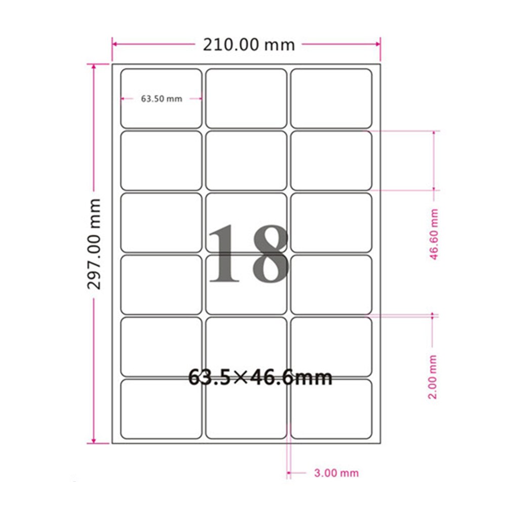 6 maten Glossy Wit A4 Kraftpapier Rechthoek Ronde ... – Vicedeal