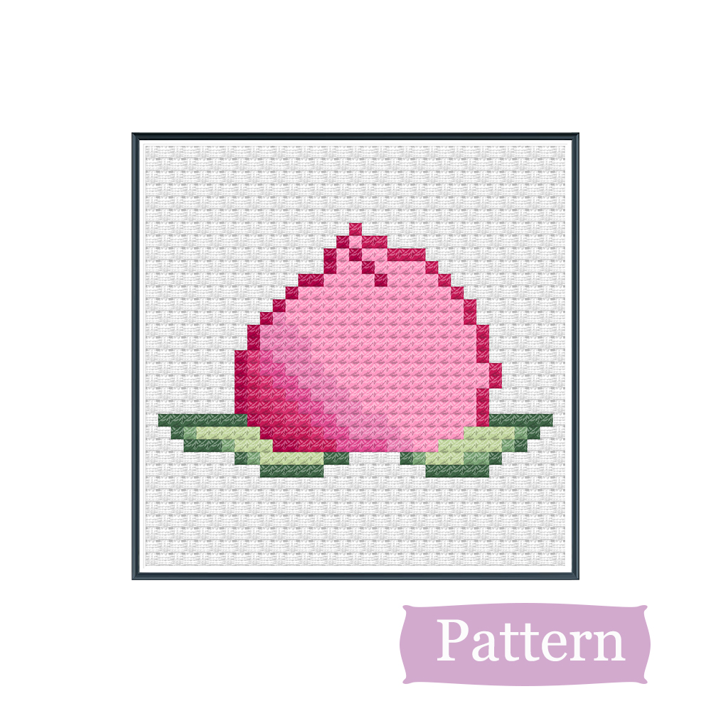 Cute Peach Cross Stitch Pattern Chart DMC Symbol C... – Vicedeal
