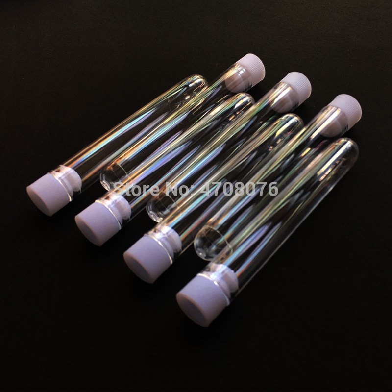 300pcs/lot 12x75mm Lab Clear Plastic Test Tube Rou... – Grandado