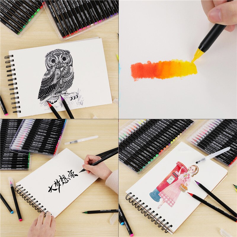 12/20/24/48 Colors Colors Markers Set Drawing Brus... – Vicedeal