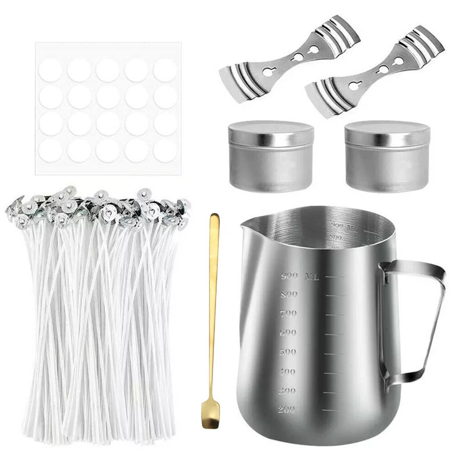 Large Candle Making Kit Pouring Pot Wicks Sticker ... – Vicedeal