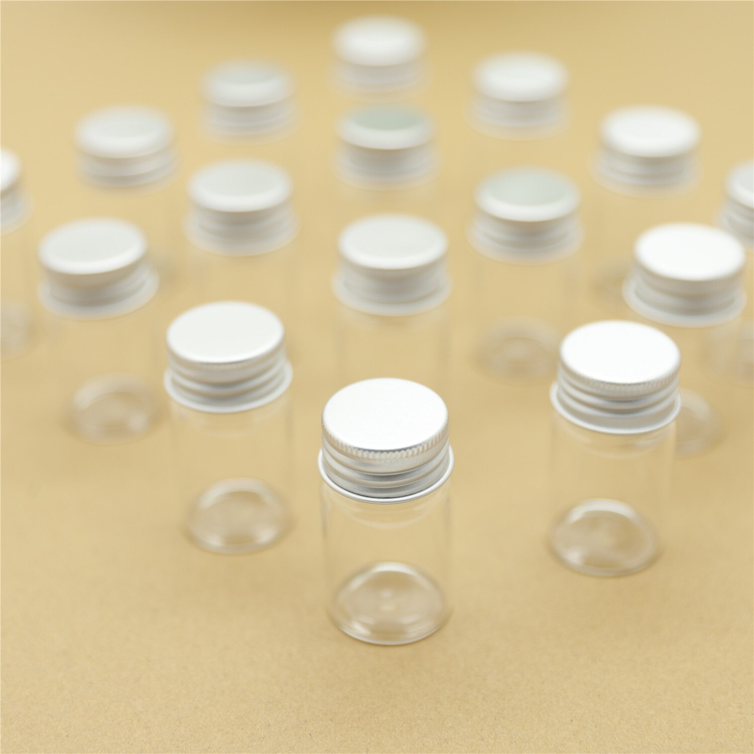 30 Pieces 30*50mm 20ml Mini Glass Jars Aluminum Ca... – Vicedeal