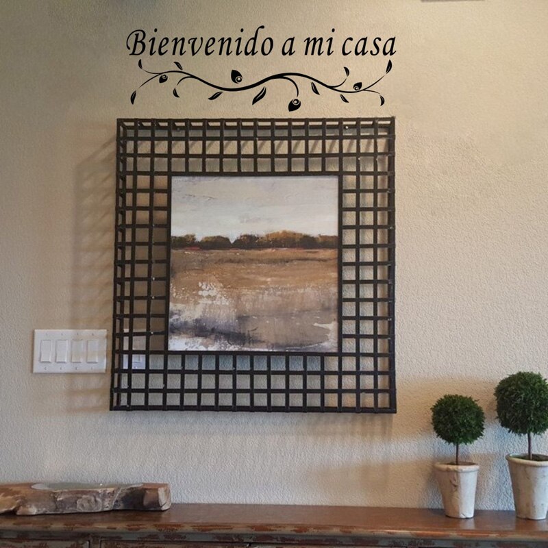 Bienvenido a mi casa Spanish Wall Sticker for home... – Grandado