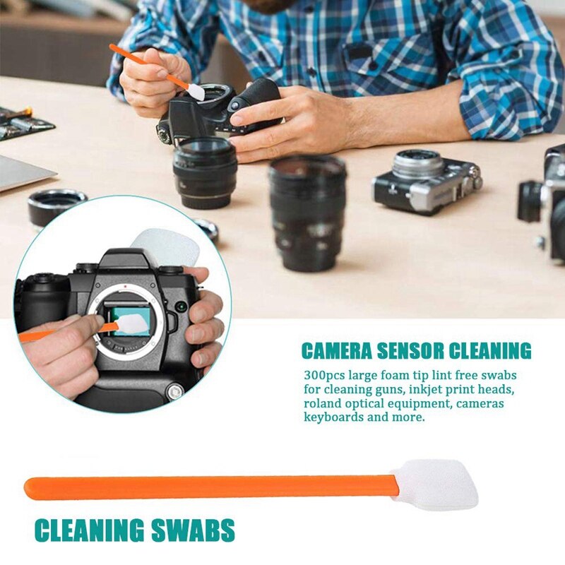 300Pcs Sponge Swabs,for Printer Cleaning Swabs,Ink... – Vicedeal