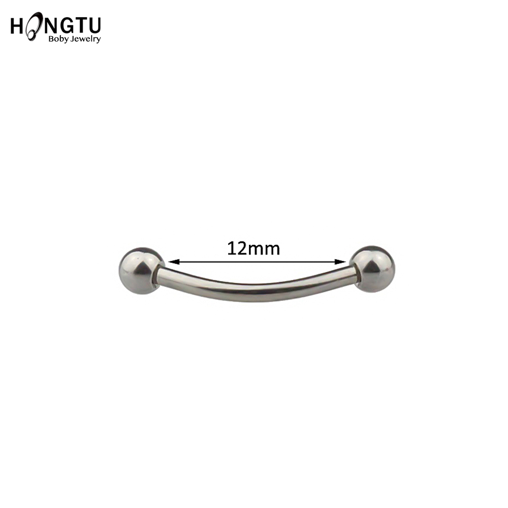 HONGTU 1PC G23 Titanium Eyebrow Banana Piercing Ri... – Grandado