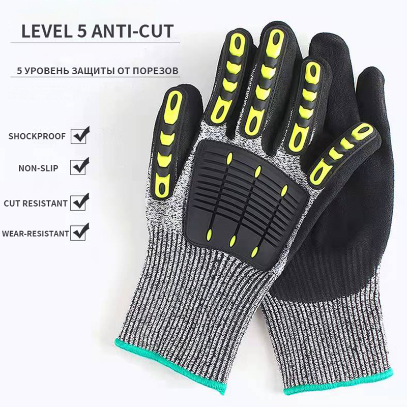 Vibration Isolation Cut Resistant Safety Glove Ant... – Grandado