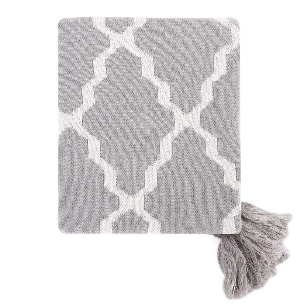 Battilo Soft Knitted Geometric Patterns with Tasse... – Grandado