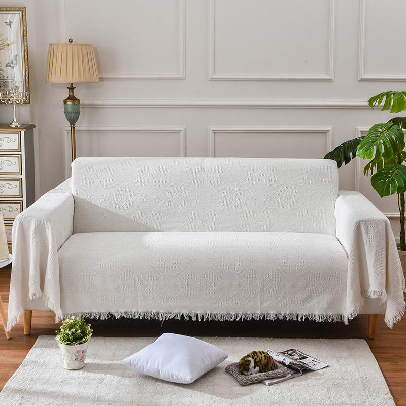 Sofa Slipcovers Cotton Knit Couch Cover for 1 2 3 ... – Vicedeal