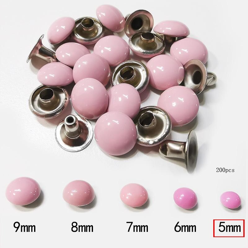 200 Pcs / Lot 5mm Round Studs Mushrooms Rivet Fluo... – Grandado