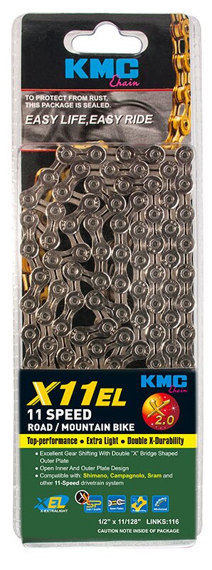 KMC X11.93 X11 EPT EL Bicycle Chain 118L 11 Speed ... – Grandado