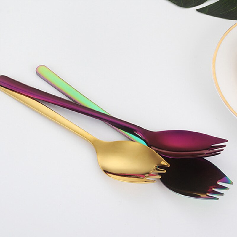 Gold Salad Spoon Fork Salad Spoon 304 Stainless St... – Grandado