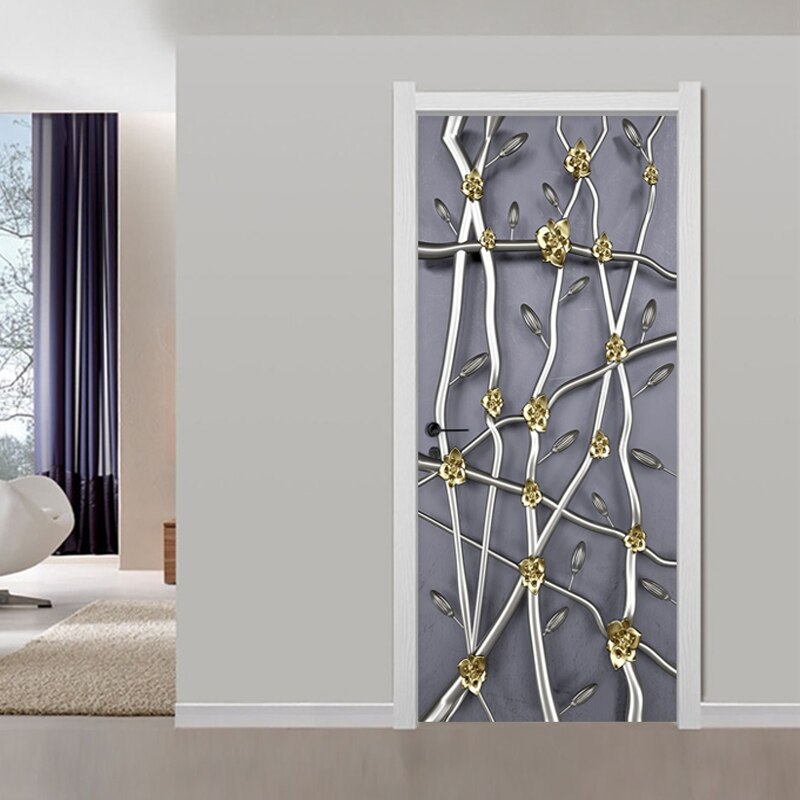 Chinese Style Door Sticker 3D Embossed Golden Bran... – Grandado