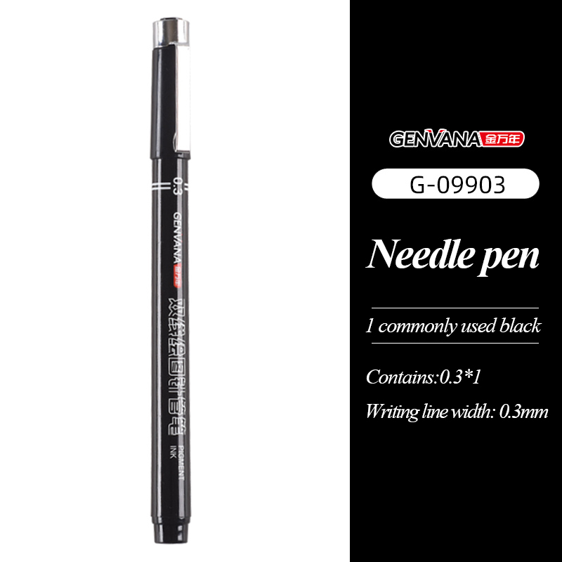 GENVANA Double Line Drawing Needle Pen Double-head... – Grandado