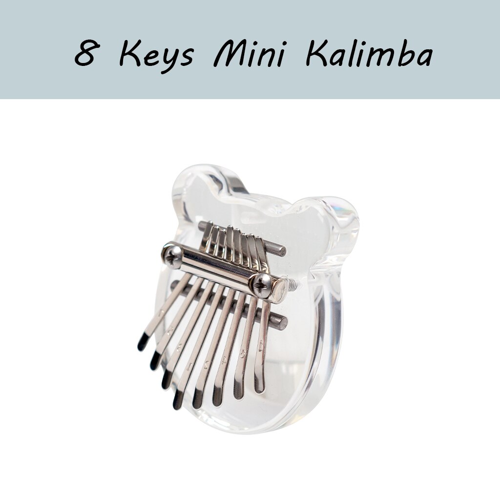 Kalimba Clear Mini Kalimba Crystal 8 Key Portable ... – Vicedeal
