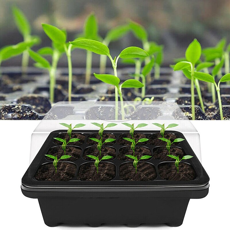 12 Cells Seed Tray Plastic Nursery Pots Planting S... – Grandado