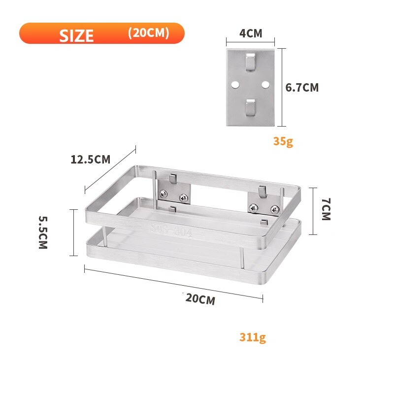 Stainless steel Kitchen Seasoning Rack Spice Rack ... – Grandado