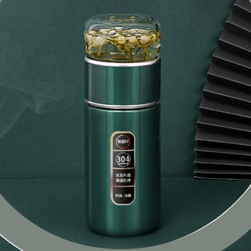 GREEN Thermos Vacuum Flask Tea Water Separation Fi... – Vicedeal