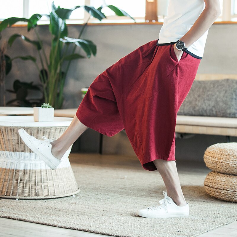 Men Harajuku Harem Pants Mens Summer Cotton Linen ... – Grandado