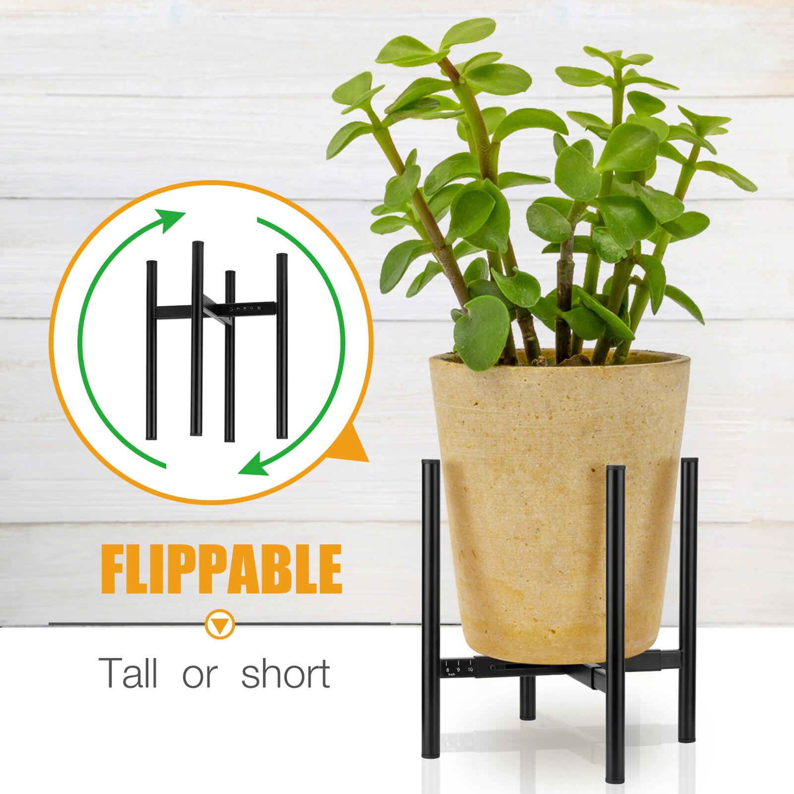 Modern Metal Plant Pot Stand Adjustable Flower Pot... – Vicedeal