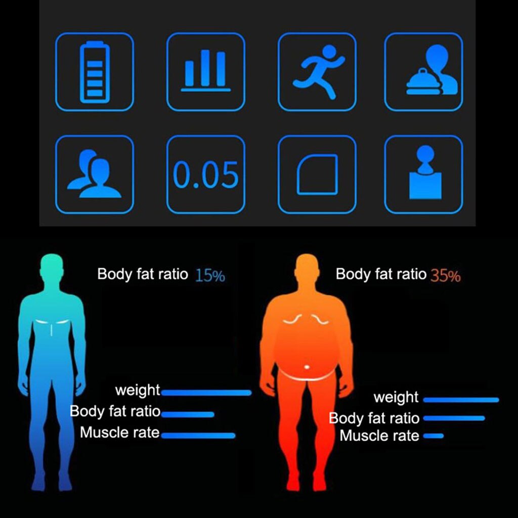 Digital Smart Body Fat Scale BMI Analyzer Fitness ... – Vicedeal