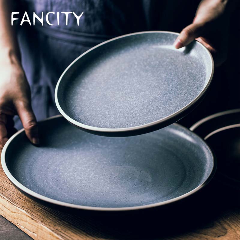 FANCITY Simple Japanese-style food plate rice plat... – Grandado