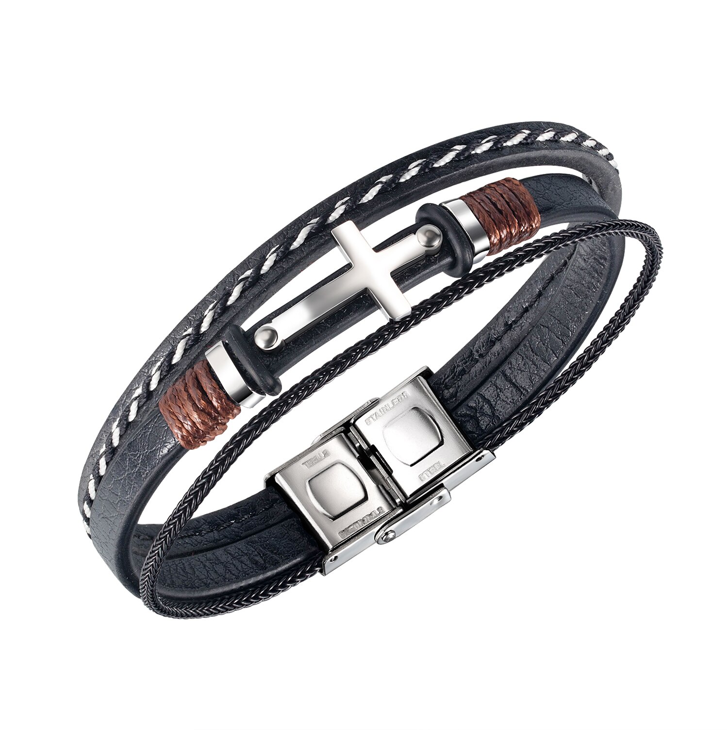 Cyue Europese Mannen Jongen Gevlochten Multi-Layer... – Vicedeal