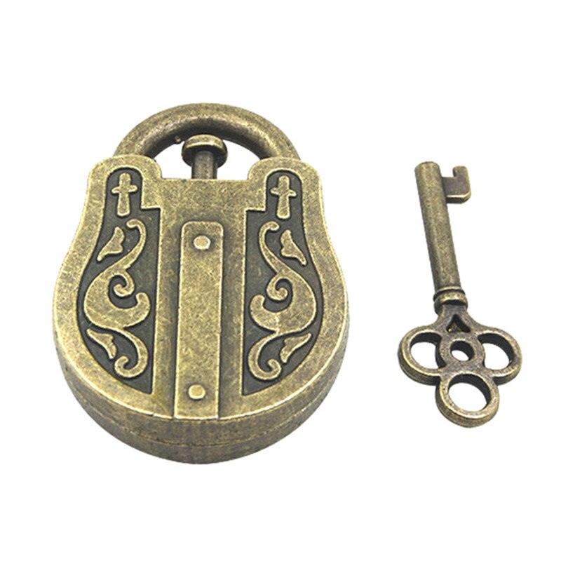 Vintage Metal Cast God Lock Key Puzzle Toy IQ EQ M... – Grandado