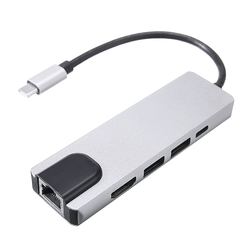USB-C 5 in 1 Port Charger Adapter Dock Hub for Mac... – Grandado