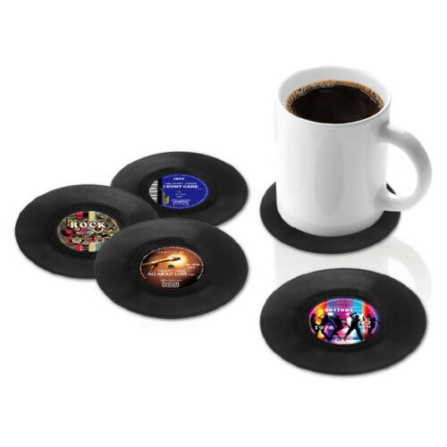 Retro Siliconen Glas Skid Mat Vinyl Cd Album Drank... – Grandado