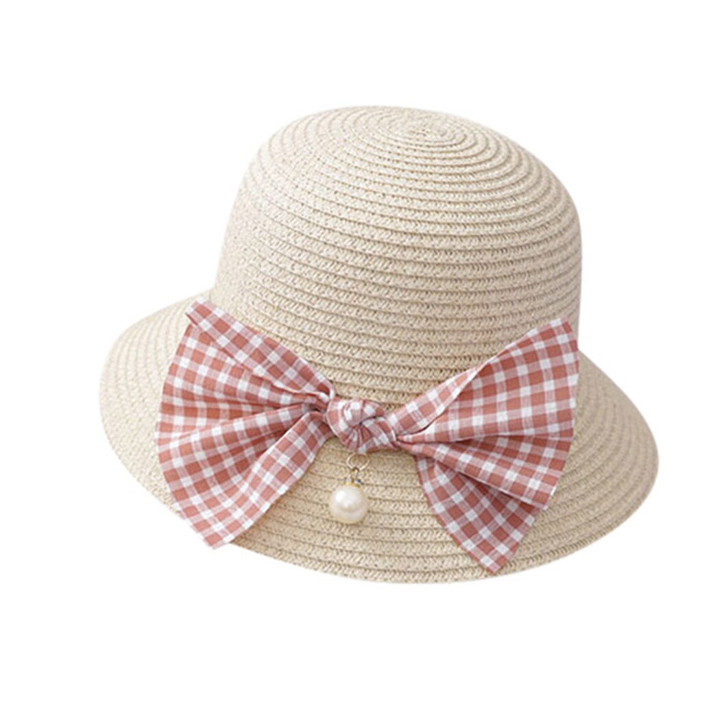 Girls Straw Hat Cute Princess Hats Kids Summer Str... – Grandado Girls Straw Hat Cute Princess Hats Kids Summer Str... – Grandado