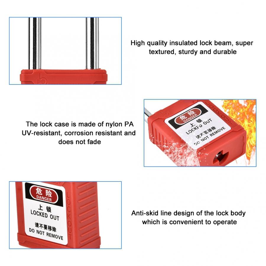 Magnetic Lock Engineering Safety Padlock Steel Bea... – Grandado