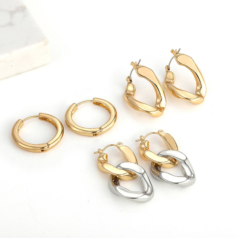 2022 Trendy Geometrische Twisted Link Chain Oorrin... – Vicedeal