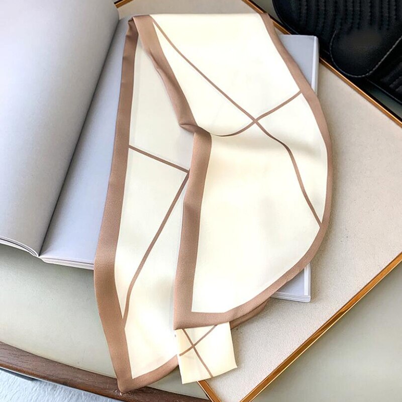 Fular pequeño de seda satinada para mujer, pañuelo... – Grandado