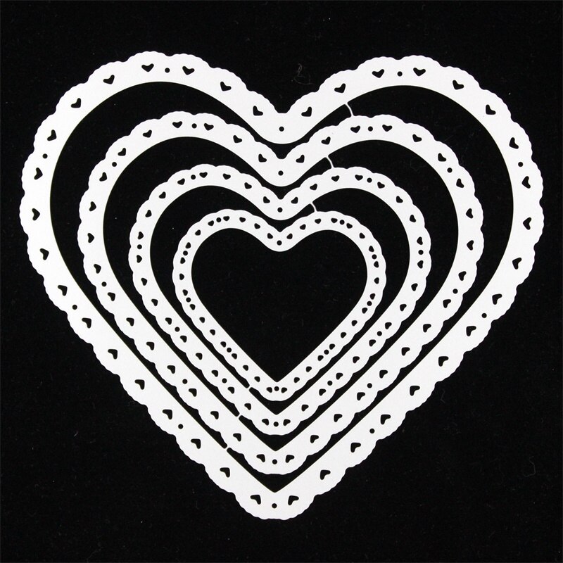 KSCRAFT Scalloped Heart Stackable Frame Valentine'... – Vicedeal