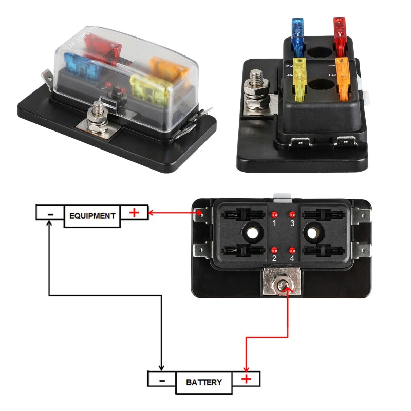 4 Way Blade Fuse Box Holder Voor Auto Boot Marine ... – Grandado