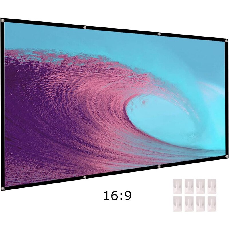 16:9 Portable Foldable 120 Inch HD Projector Sn Wa... – Grandado