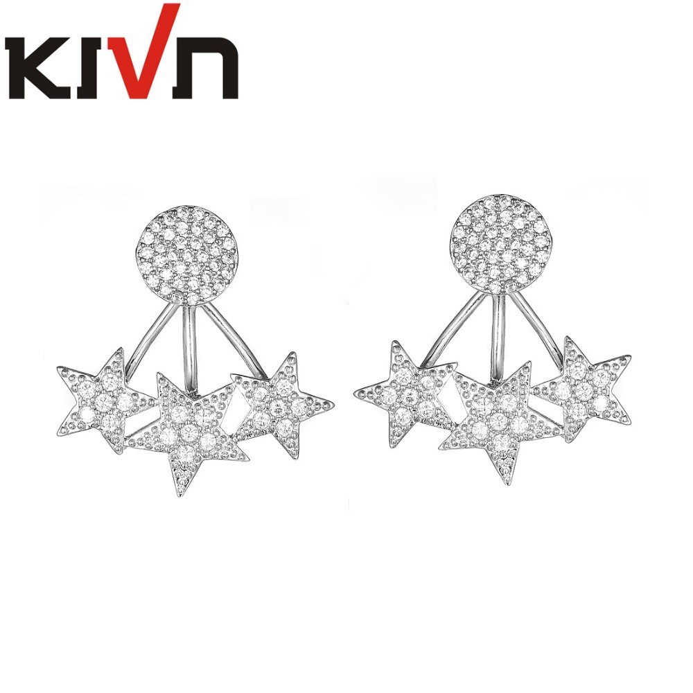 KIVN Jewelry CZ Cubic zirconia Star Stud Bridal We... – Grandado