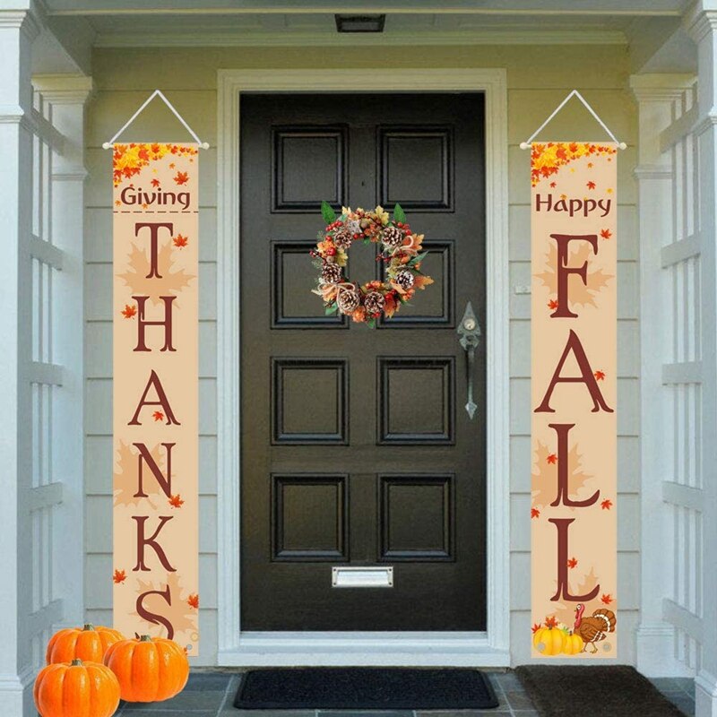 Thanksgiving Porch Sign Decorations,Fall Outdoor S... – Grandado