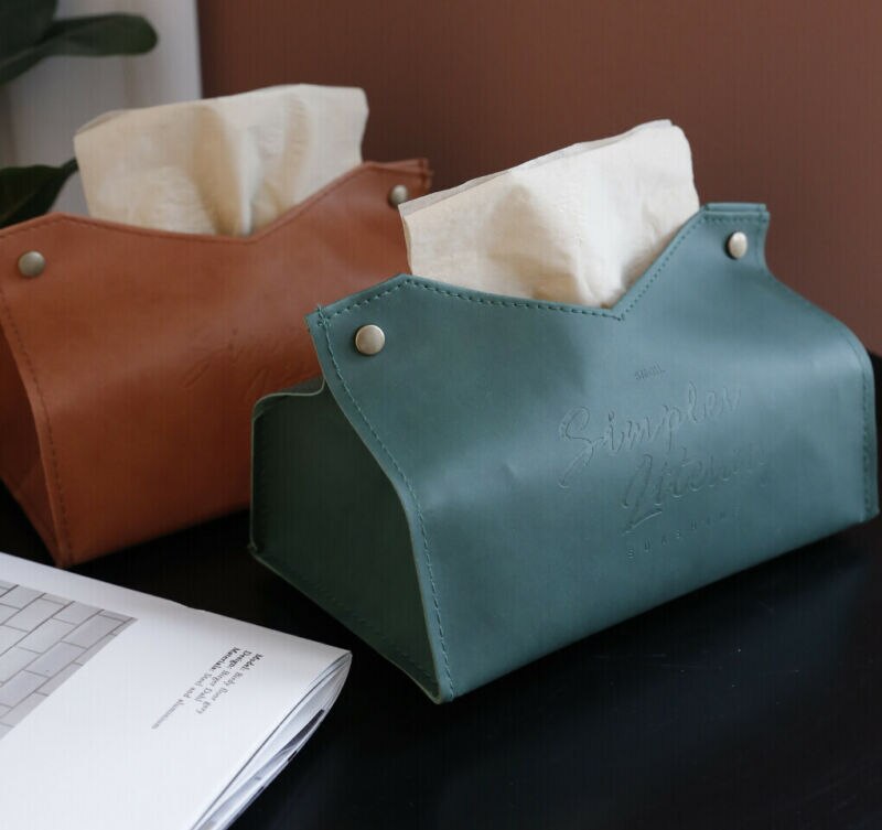 PU Leder Abdeckung Tissue Box Spender Papier Lager... – Vicedeal
