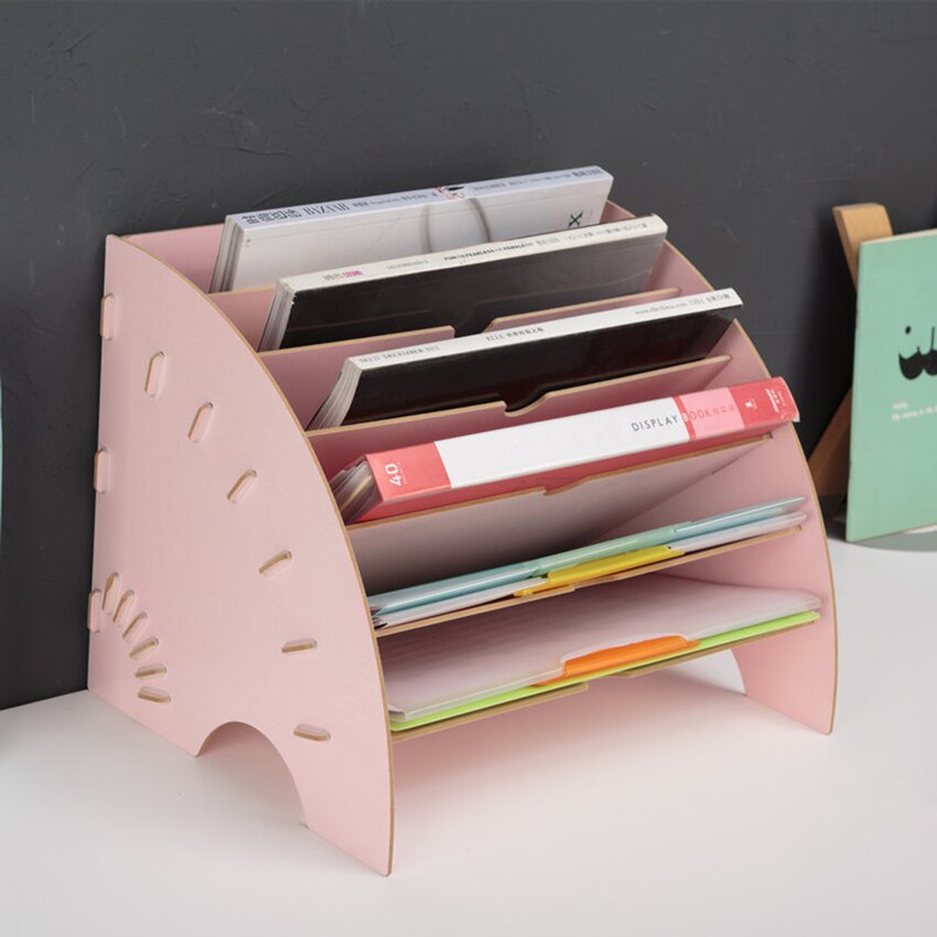 Houten Bureau Organizer Diy Document Archiefkast S... – Vicedeal
