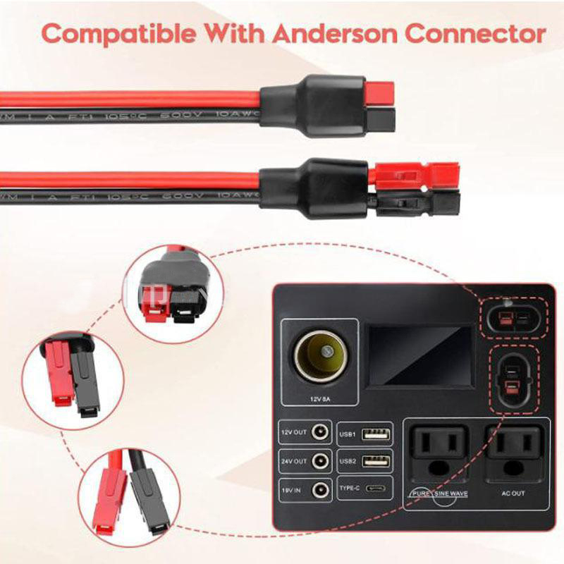 30A 45A 50A Anderson Plug to Clip Connector Cable ... – Grandado