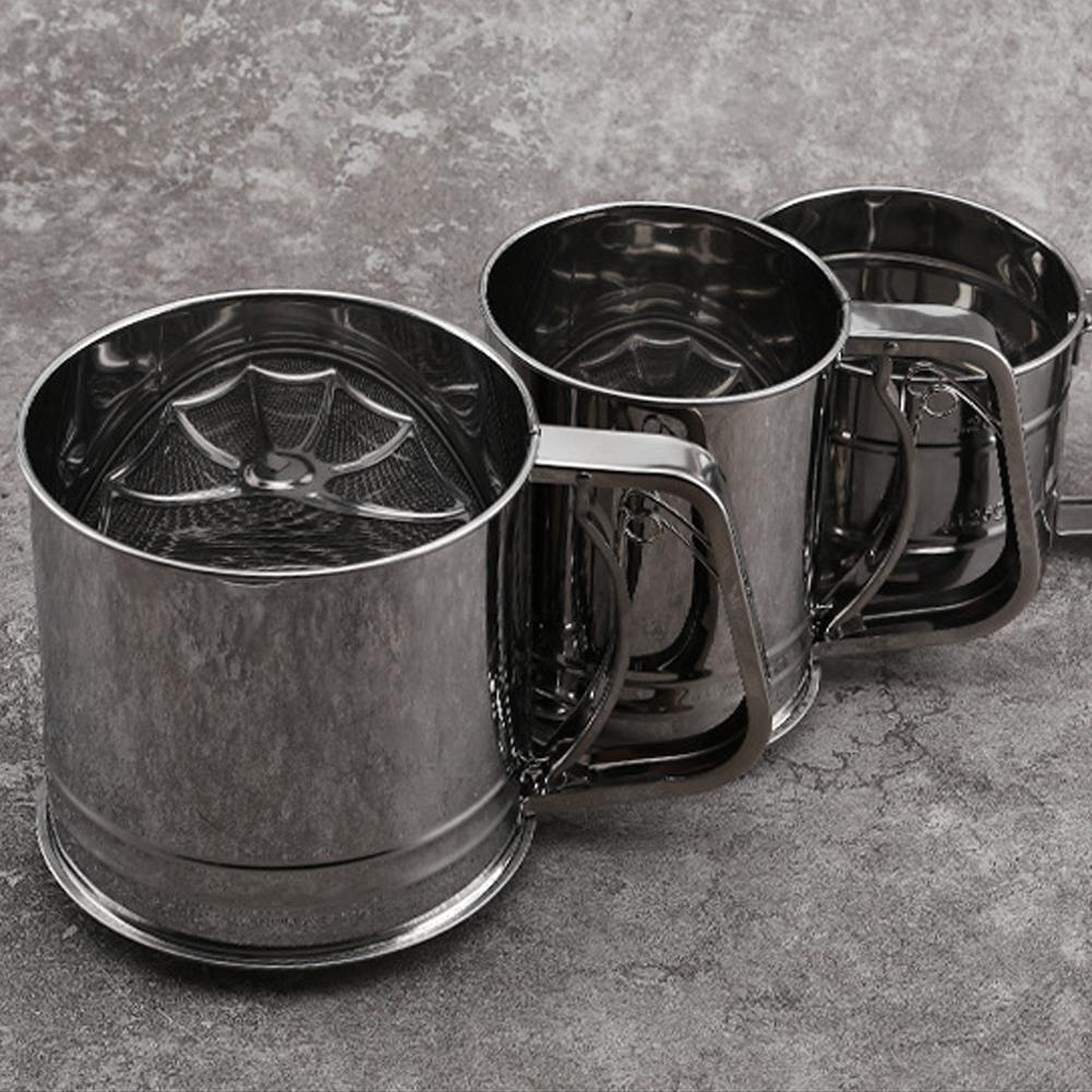 1Pc Staal Meel Zeef Zeef Semi-Automatische Hand-He... – Grandado