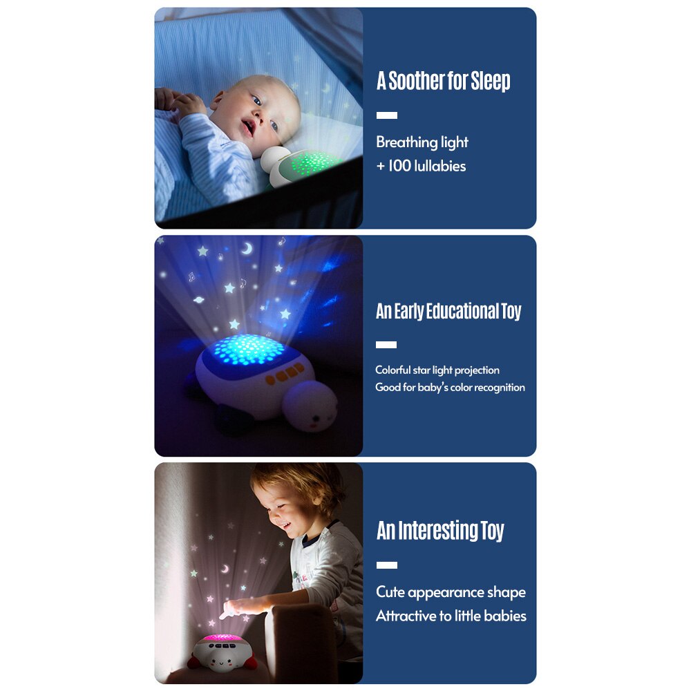 2022 Baby Sleep Music Soother Star Projector Helpi... – Vicedeal