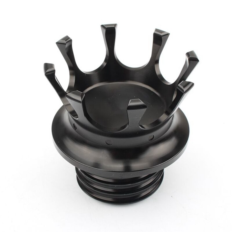 Motorcycle Fuel Gas Tank Cap Crown Style Black Oil... – Grandado