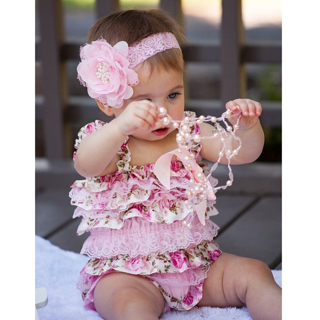 Newborn Infant Baby Girls Romper Ruffle Lace Cake ... – Grandado