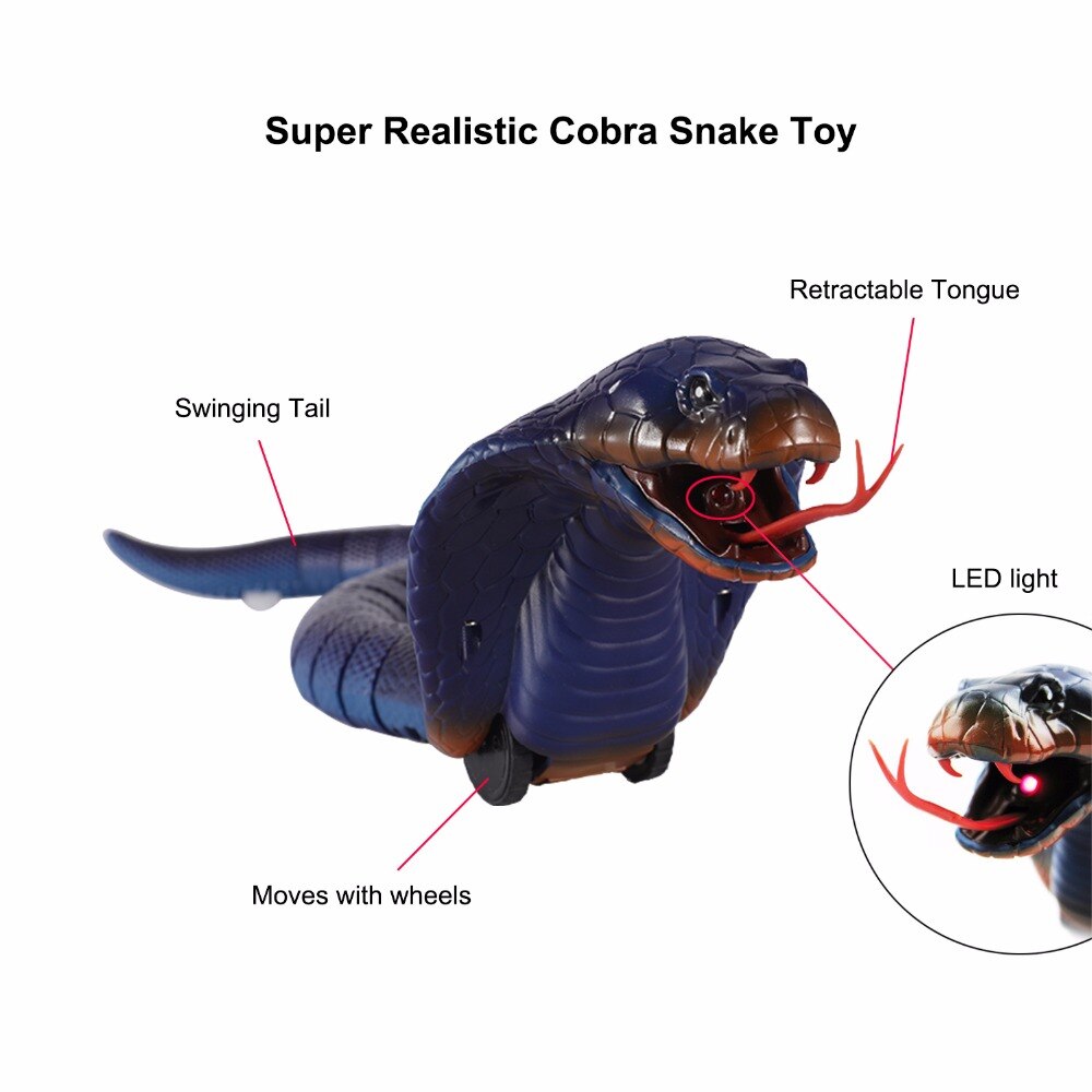 40cm IR RC Cobra Snake Bionic Reptile Animal 3CH I... – Grandado