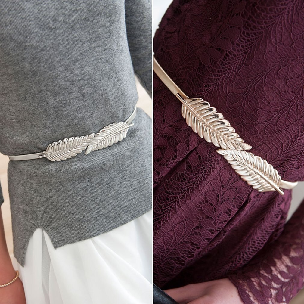 Vintage Vrouwen Riem Bladvorm Sluiting Front Stret... – Grandado