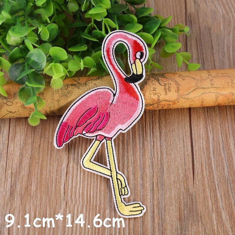 1Pcs Flamingo Heat Transfers Iron On Sew On Patche... – Vicedeal